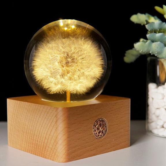 Dandelion Eternal Flower Music Box & Night Light&handmade – ASTRID SILK ...